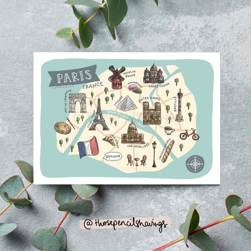 Paris Postcards - Etsy