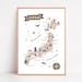 Japan Map Poster: Illustrated Travel Souvenir Print - Etsy