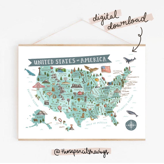 American Landmarks Map
