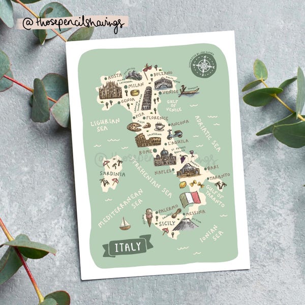 Italy Postcards - Etsy
