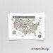 Map of USA Greeting Card Cute Illustrated United States Map Card ...