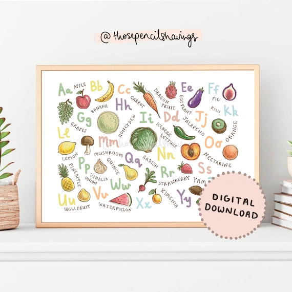 Fruits And Vegetables Alphabet Chart QS Toy High Quality English Music
