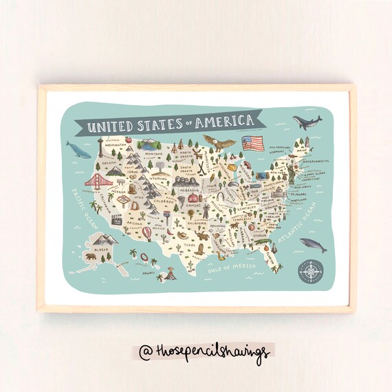 American Landmarks Map