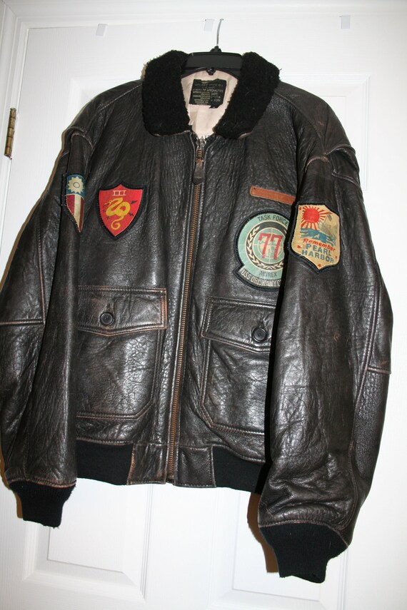 AVIREX Genuine LEATHER Type G-1 U.S. NAVY Bomber Jack… - Gem