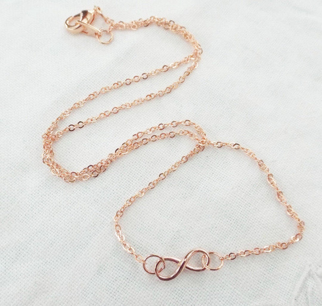 Chain Infinity in Rose Gold Infinite - Etsy