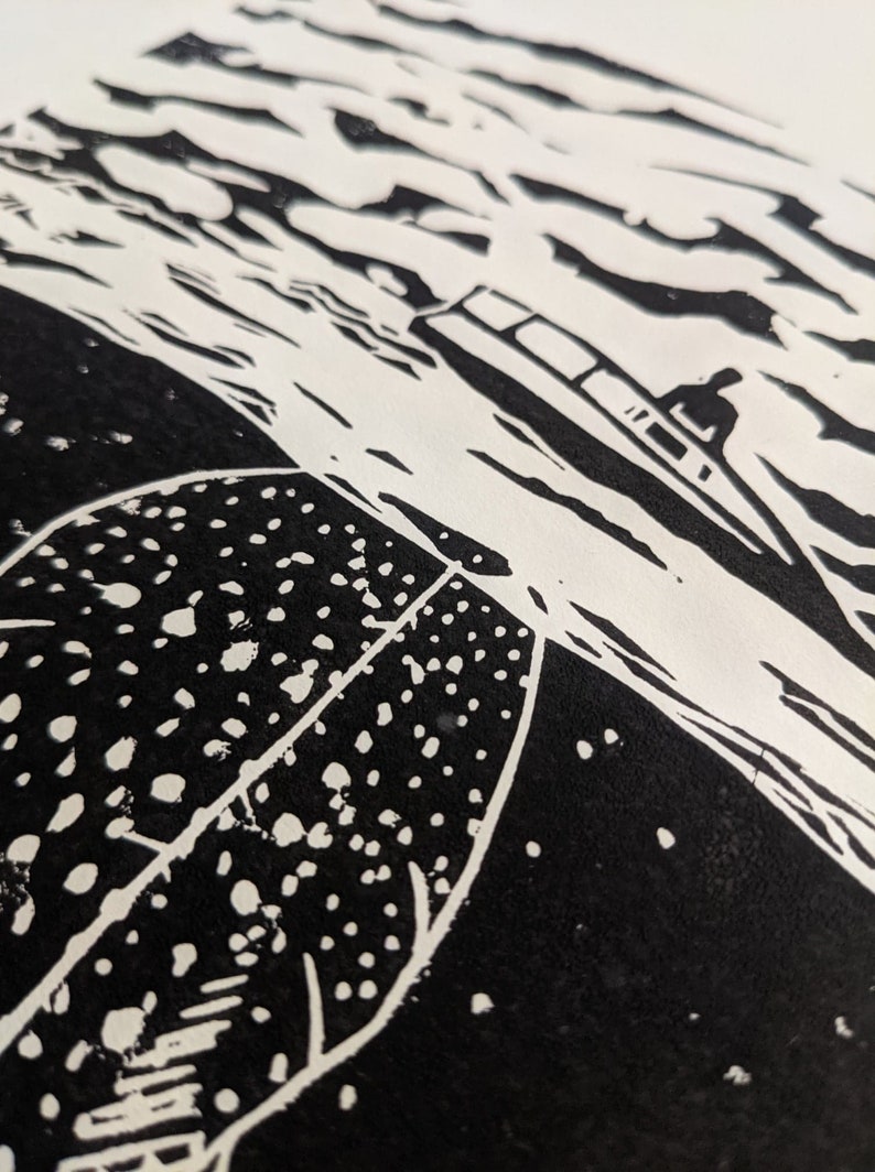 Whale Shark Linocut - Etsy