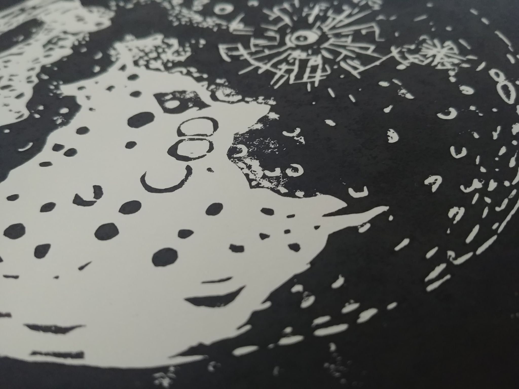 Full Moon Linocut - Etsy