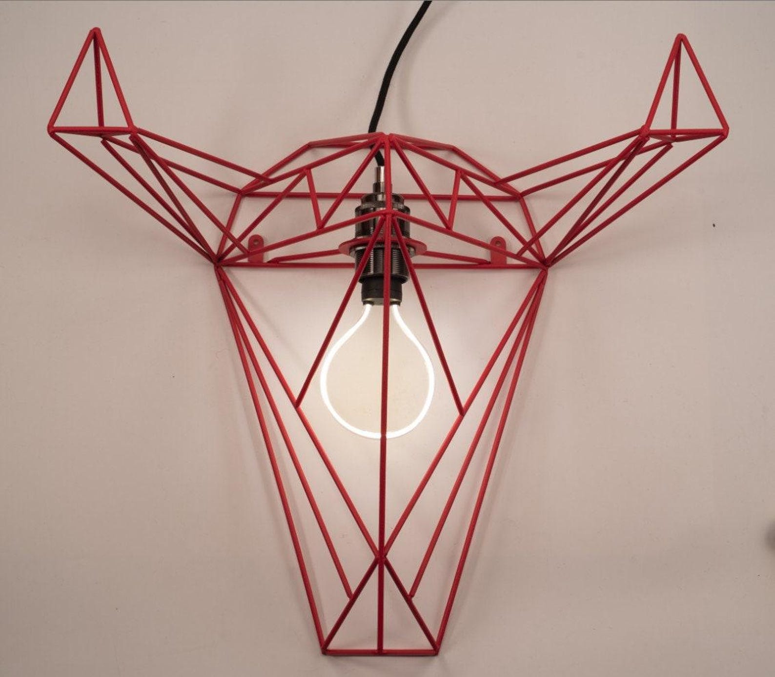 Bull Head Wall Lamp, Geometric Bull Head Wall Light to Bar & Restaurant ...