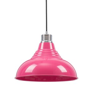 Glossy Pendant Lamp, Pink Ceiling Light, Pink Kitchen Island Lamp ...