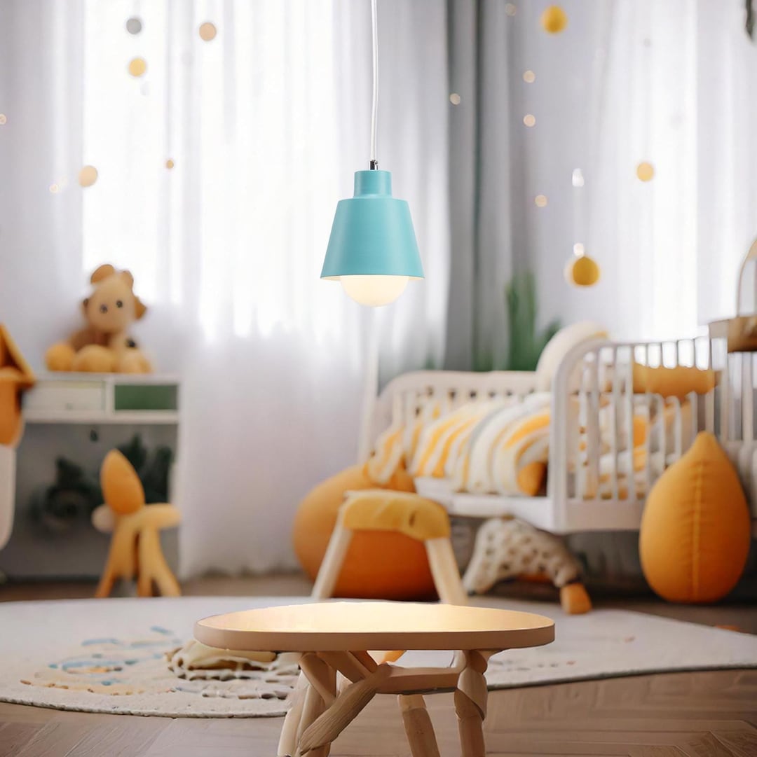 Childrens Light, Blue Pendant Light, Black Light Fixtures, Yellow ...