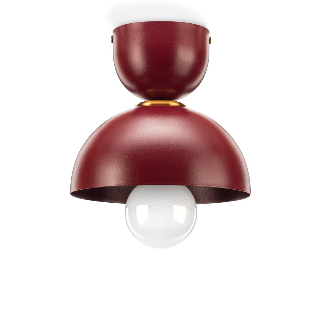 Flush Mount Ceiling Lights Burgundy Mid Century Modern Ceiling Lamp ...