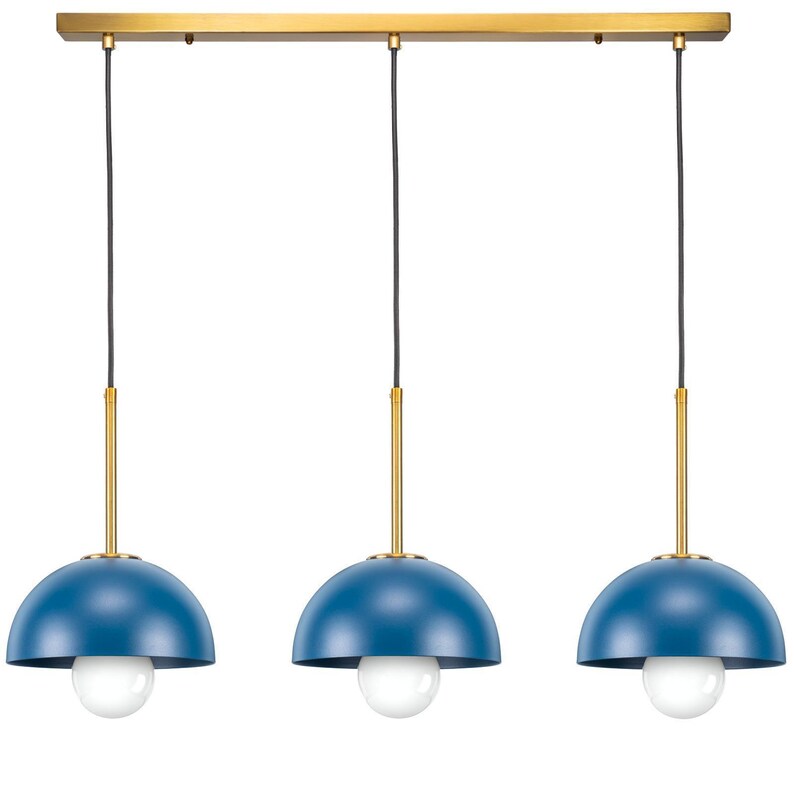 Modern Triple Pendant Light, Kitchen Island Colorful Hanging Lamp ...
