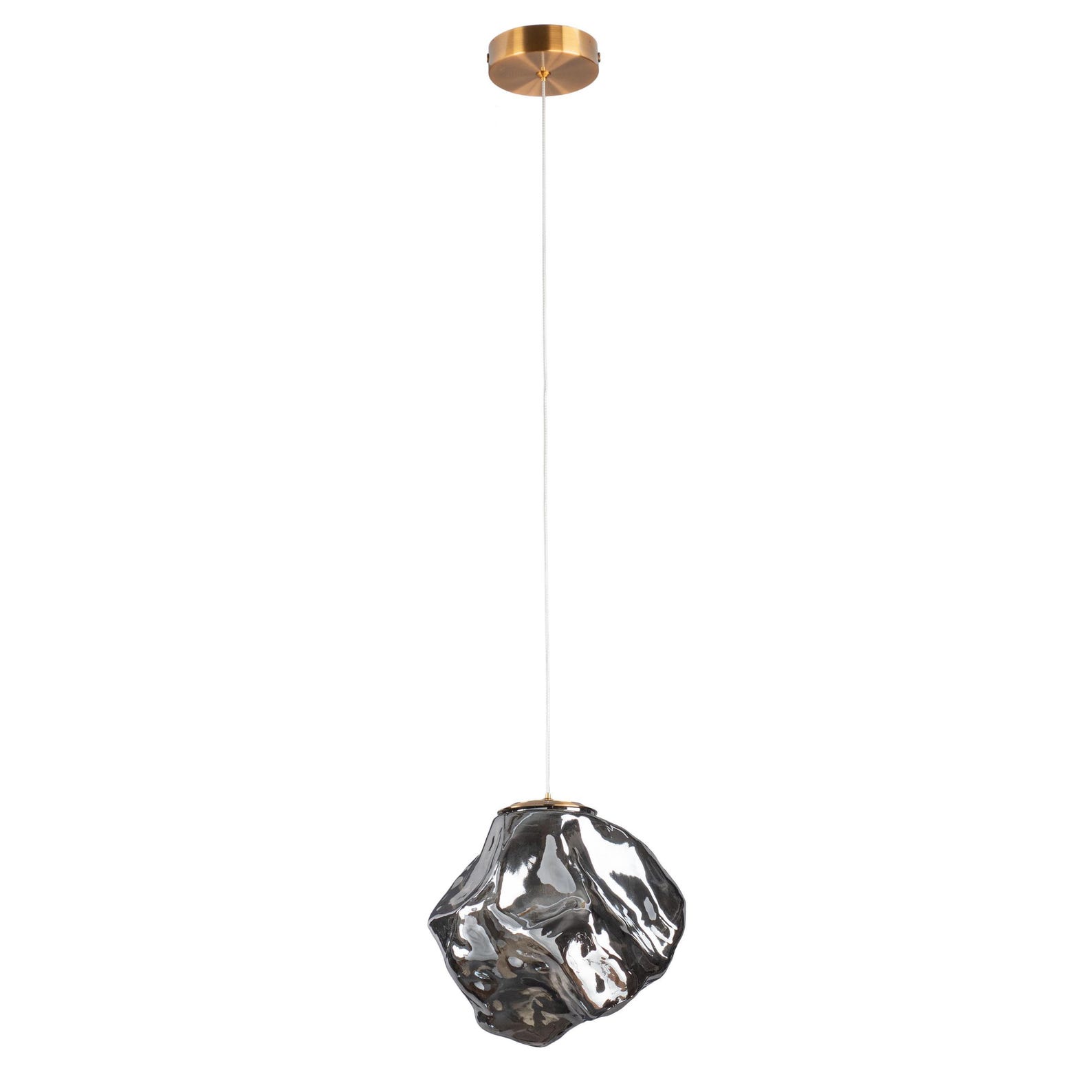 Distorted Glass Pendant Light, Melting Glass Lampshade, Living Room ...