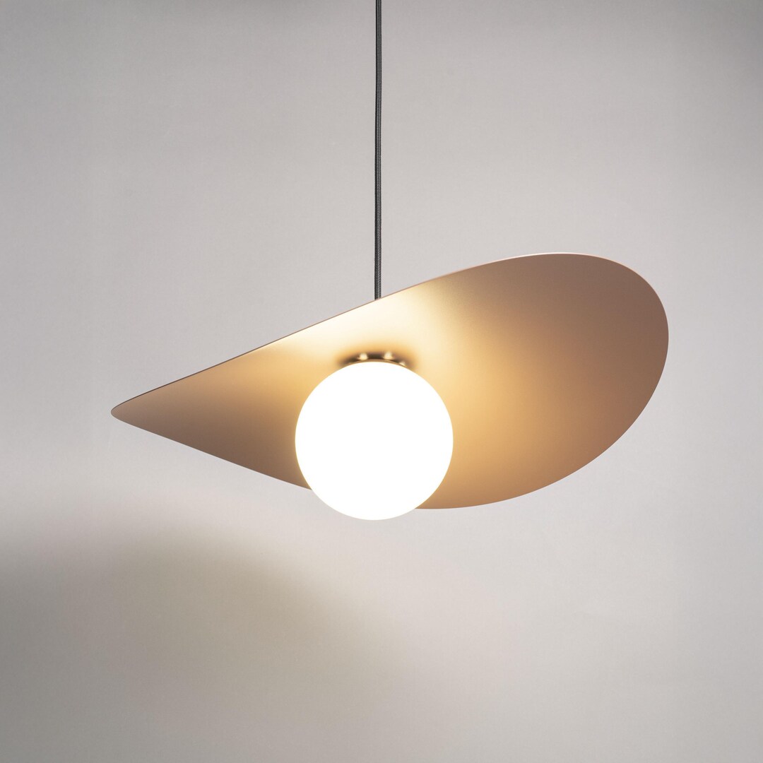 Hyperbolic Metal Pendant Lamp, Mid-century Vintage Light Fixture for ...