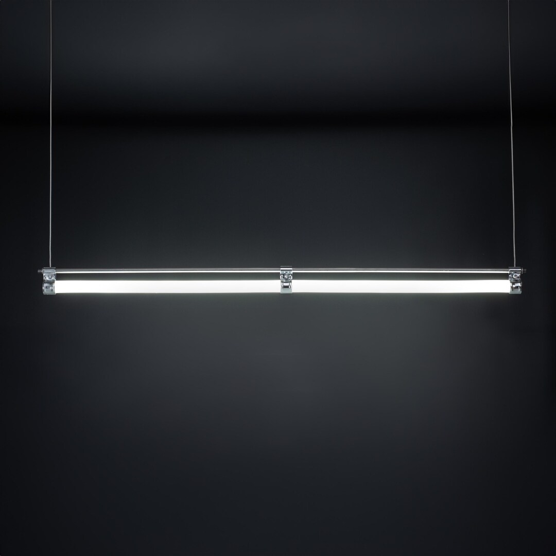 Long Neon Pendant Light, Industrial Design Office Lamp, Unique LED ...