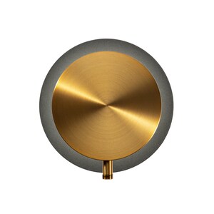 Geometric Circular Gold LED Wall Lights Fixture Black Swivels Sconce ...