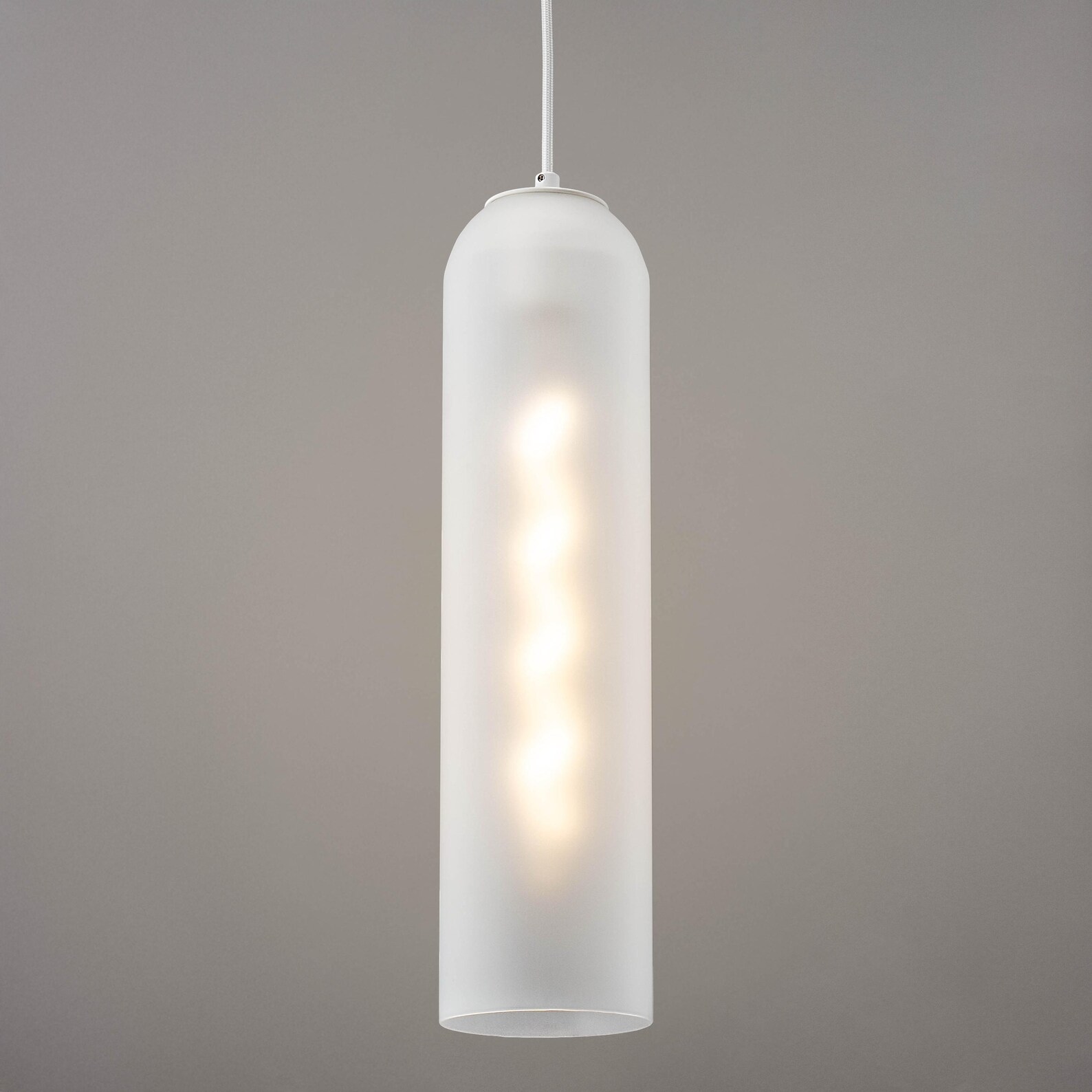 Clear Glass Sleek Hanging Light, Minimalist Matte Finish Lamp, Slim ...