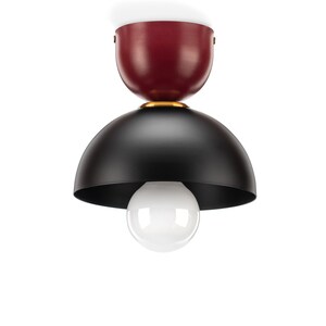 Flush Mount Ceiling Lights Burgundy Mid Century Modern Ceiling Lamp ...