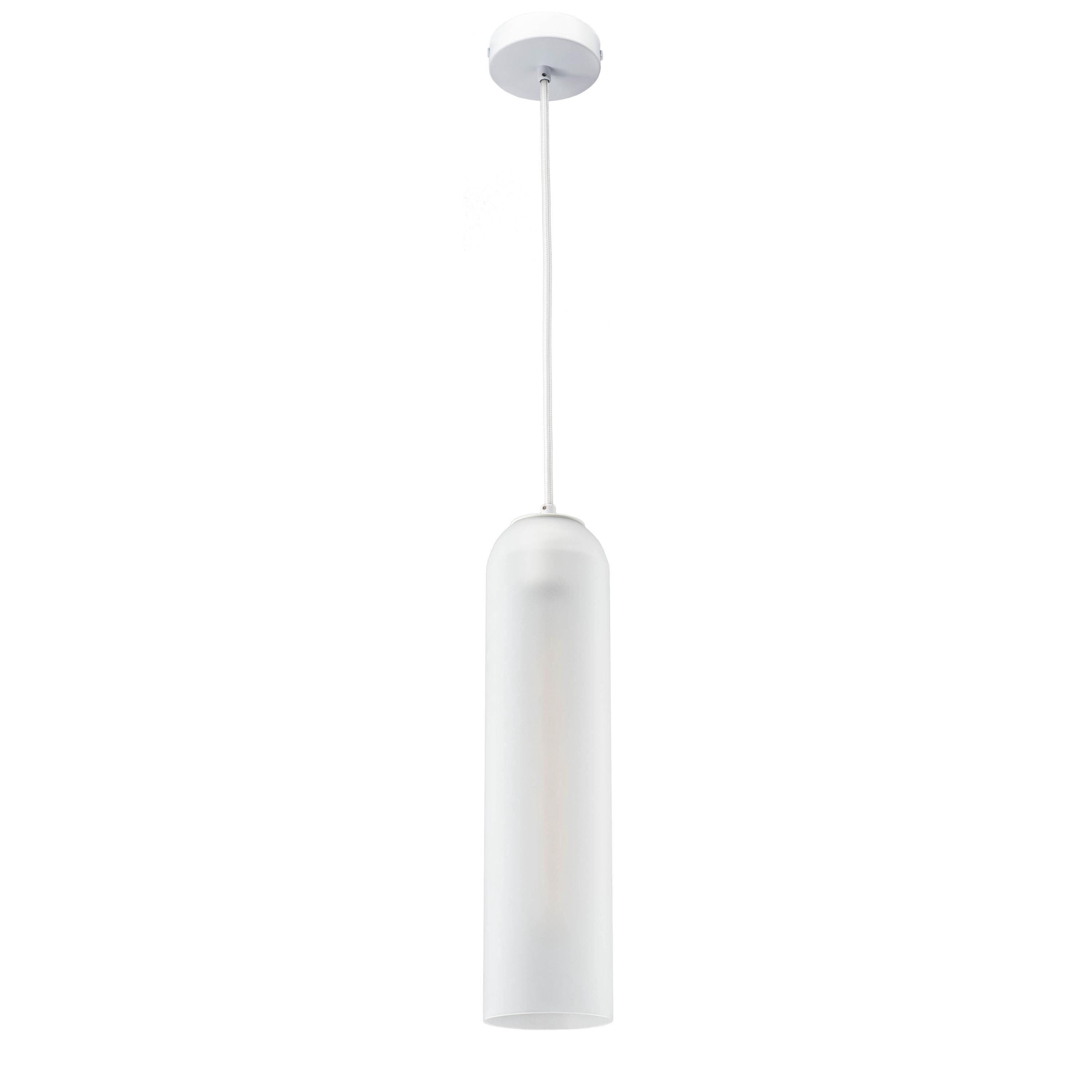 Clear Glass Sleek Hanging Light, Minimalist Matte Finish Lamp, Slim ...
