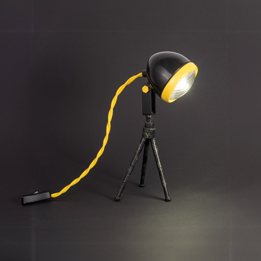 Motorcycle Headlight Edison Desk Lamp Steampunk Unique Light Sculpture ...