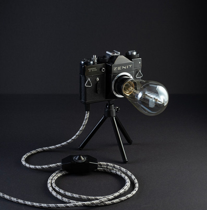 Camera Lamp, Vintage Desk Lamp, Retro Table Lighting, Photo Camera ...