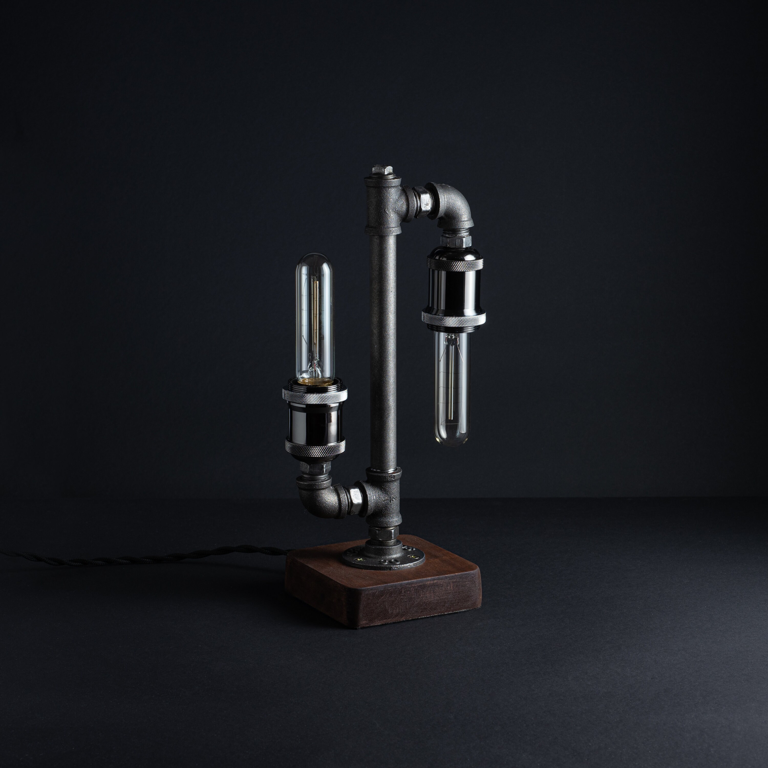 Vintage Desk Lamp Pipe Light Edison Pipe Lamp Steampunk Light ...