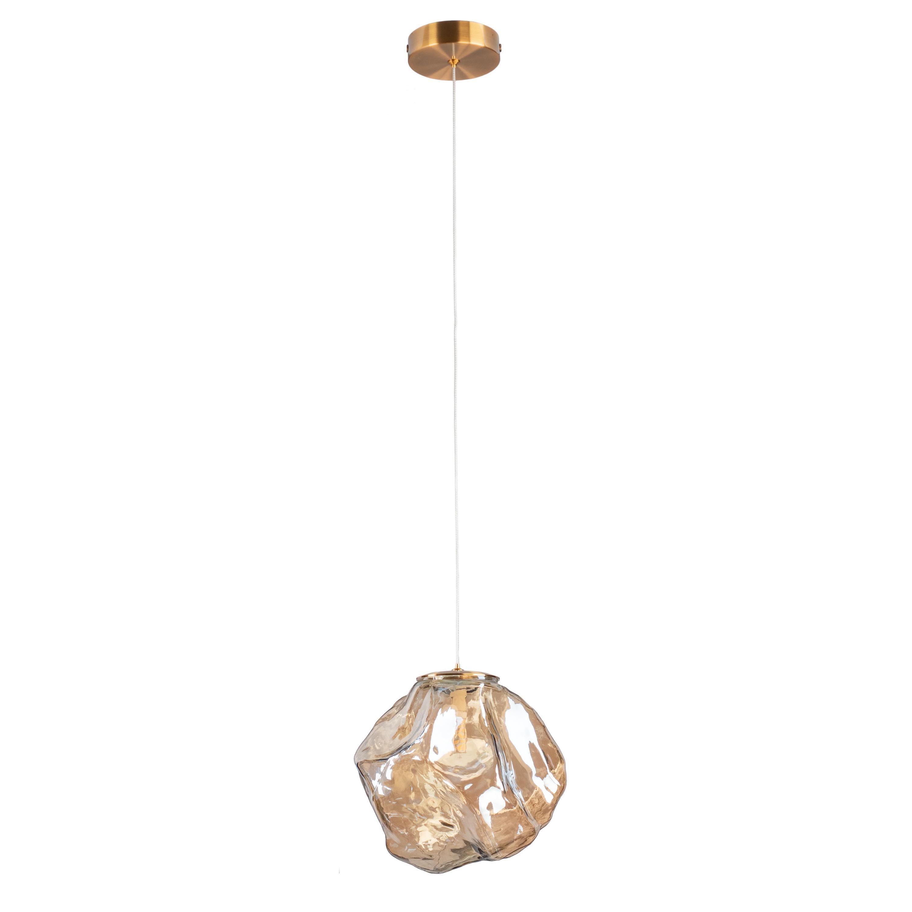 Distorted Glass Pendant Light, Melting Glass Lampshade, Living Room ...