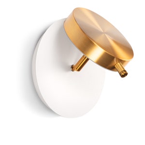 Geometric Circular Gold LED Wall Lights Fixture Black Swivels Sconce ...