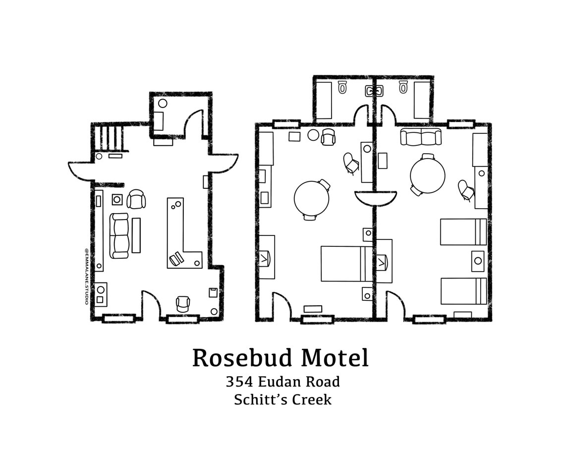 Rosebud Motel Floor Plan | Rosebud Motel | Rosebud Motel Layout ...