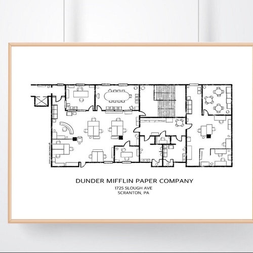 The Office Floor Plan the Office TV Show Blueprint - Etsy Australia