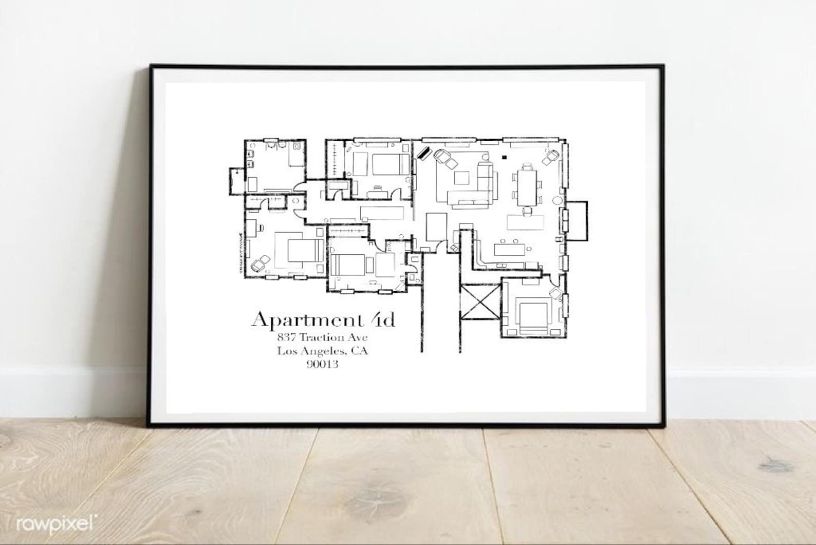 New Girl Floor Plan | New Girl TV Show | Blueprint | Apartment 4D ...