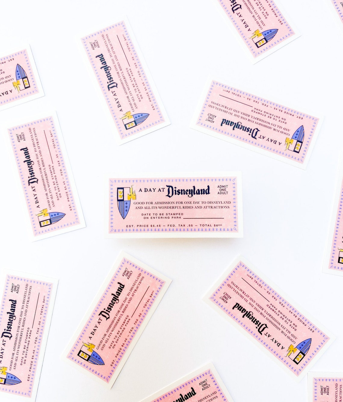 Disneyland Vintage Ticket Vinyl Sticker Disney Sticker - Etsy