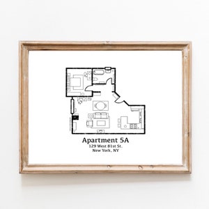Seinfeld Apartment Floor Plan | Seinfeld TV Show | Apartment 5A | Jerry ...
