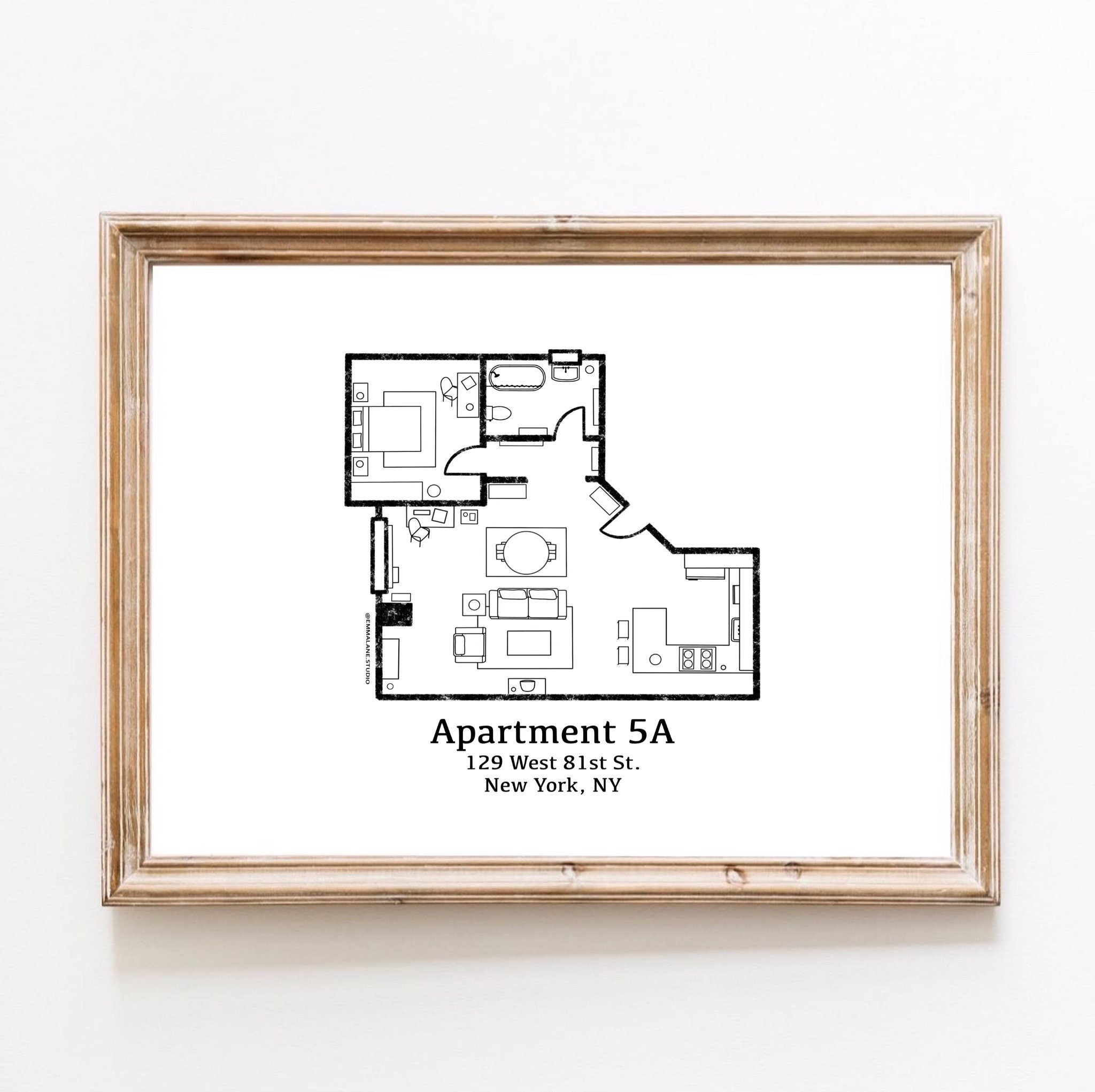 Seinfeld Apartment Floor Plan | Seinfeld TV Show | Apartment 5A | Jerry ...