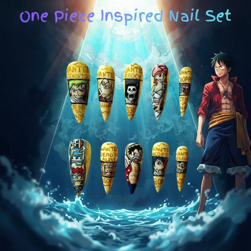 One Piece Inspired Nails - Etsy