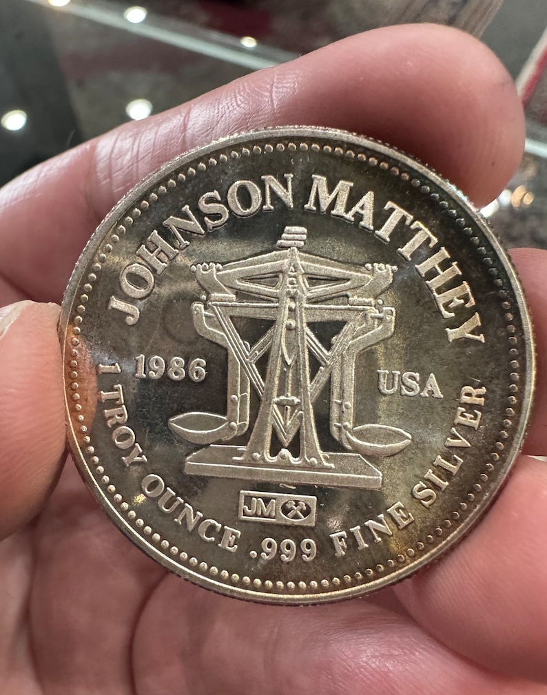 1oz .999. Johnson Matthey 1986 Freedom Round Vintage Classic - Etsy
