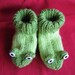 Hand Knitted Frog Baby Booties in Two Sizes 3 to 6 Months or 6 to 12 ...