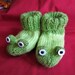 Hand Knitted Frog Baby Booties in Two Sizes 3 to 6 Months or - Etsy
