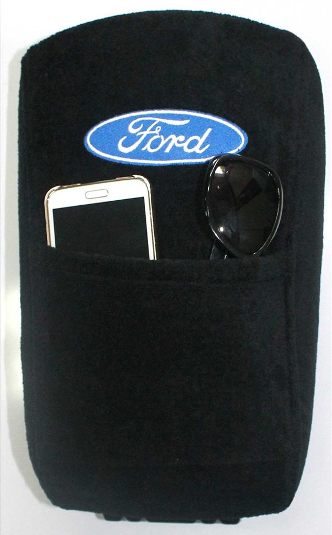 Console Cover With Ford Logo - Fits Ford Explorer 2011-2022 - Black W ...