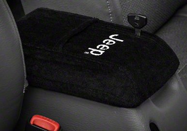Console Cover With Jeep Logo Black W/ Silver Fits Wrangler 2007-2010 - Etsy
