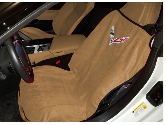 1 Seat Armour Seat Protector Cover towel With NEW C8 Corvette Logo Tan Etsy