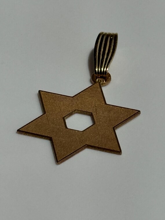 Vintage Estate Enamel and 14k Star of David Pendant f… - Gem