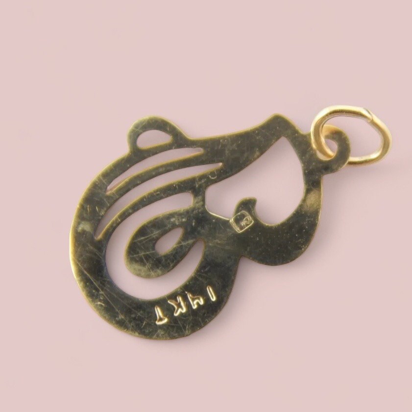 Vintage 14k Gold Initial J Letter J Charm - Etsy