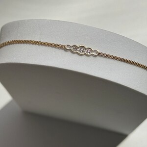 Vintage Estate Mod Geometric Anklet in 14k Gold and Diamonds - Etsy