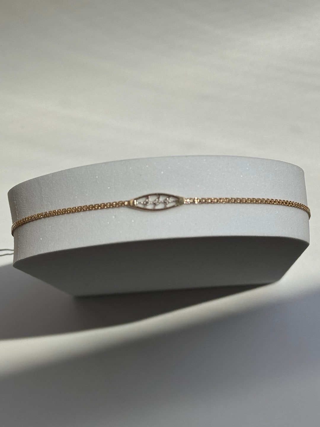 Vintage Estate Mod Anklet in 14k Gold and Diamonds - Etsy