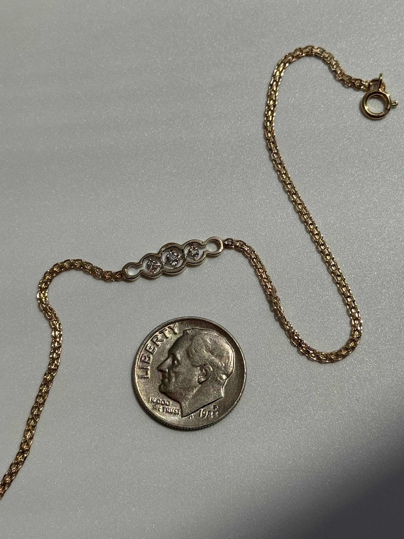 Vintage Estate Mod Geometric Anklet in 14k Gold and Diamonds - Etsy