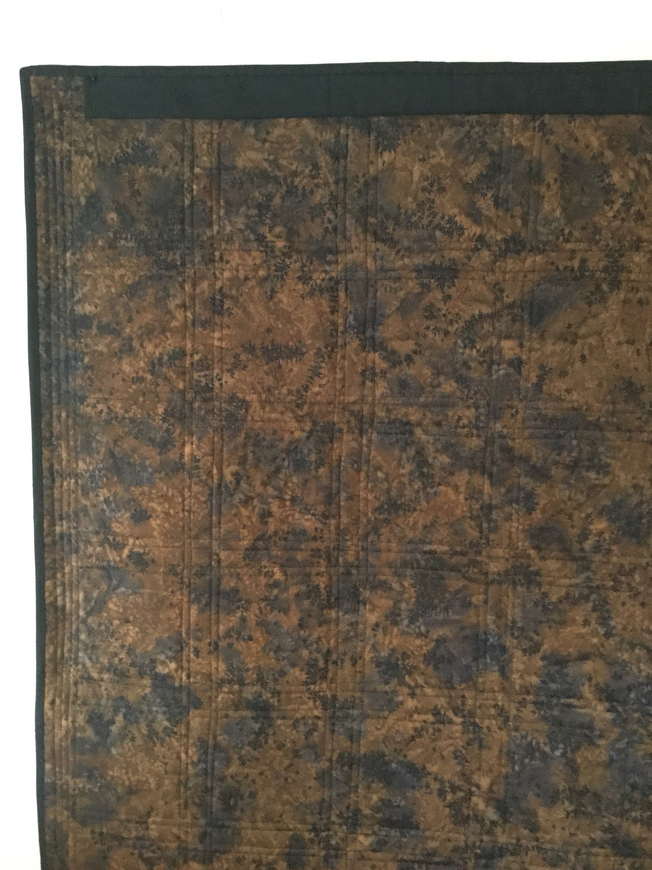 Silk Tie Black Cotton Grid Machine Quilted Wall Quilt Table Topper - Etsy