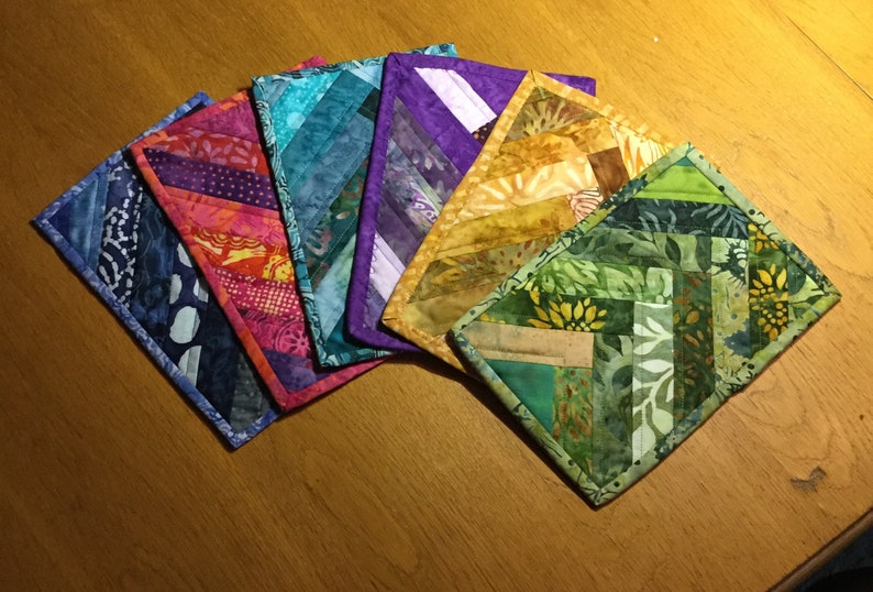 Batik Mug Rug Snack Mat | Etsy