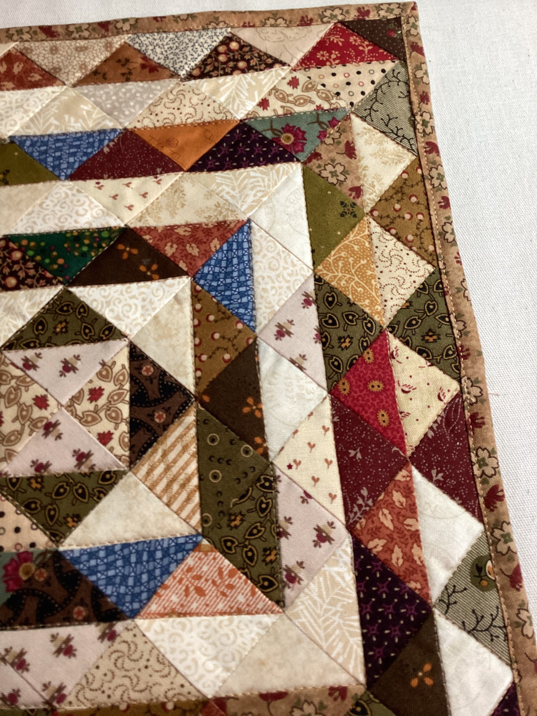 Half Square Triangle Miniature Quilt - Etsy