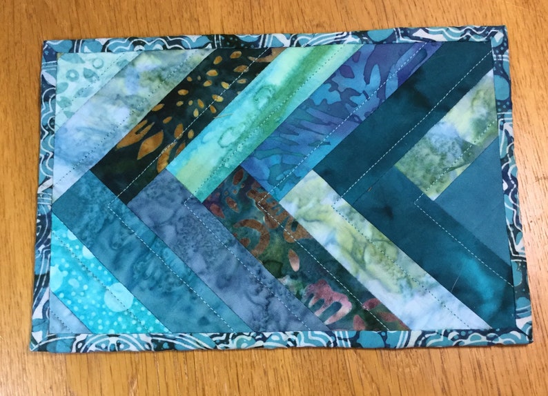 Batik Mug Rug Snack Mat | Etsy